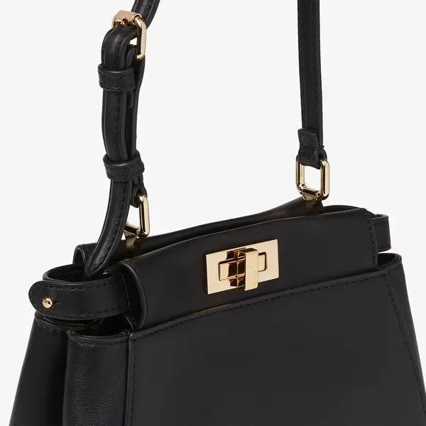 Fendi My Peekaboo Xs Black Leather Bag